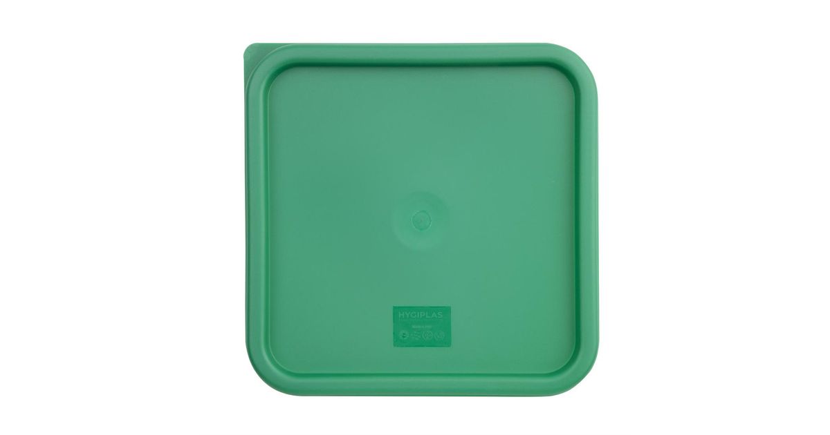 Hygiplas CF048 Square Measuring Container Lid Green Large - Catering ...