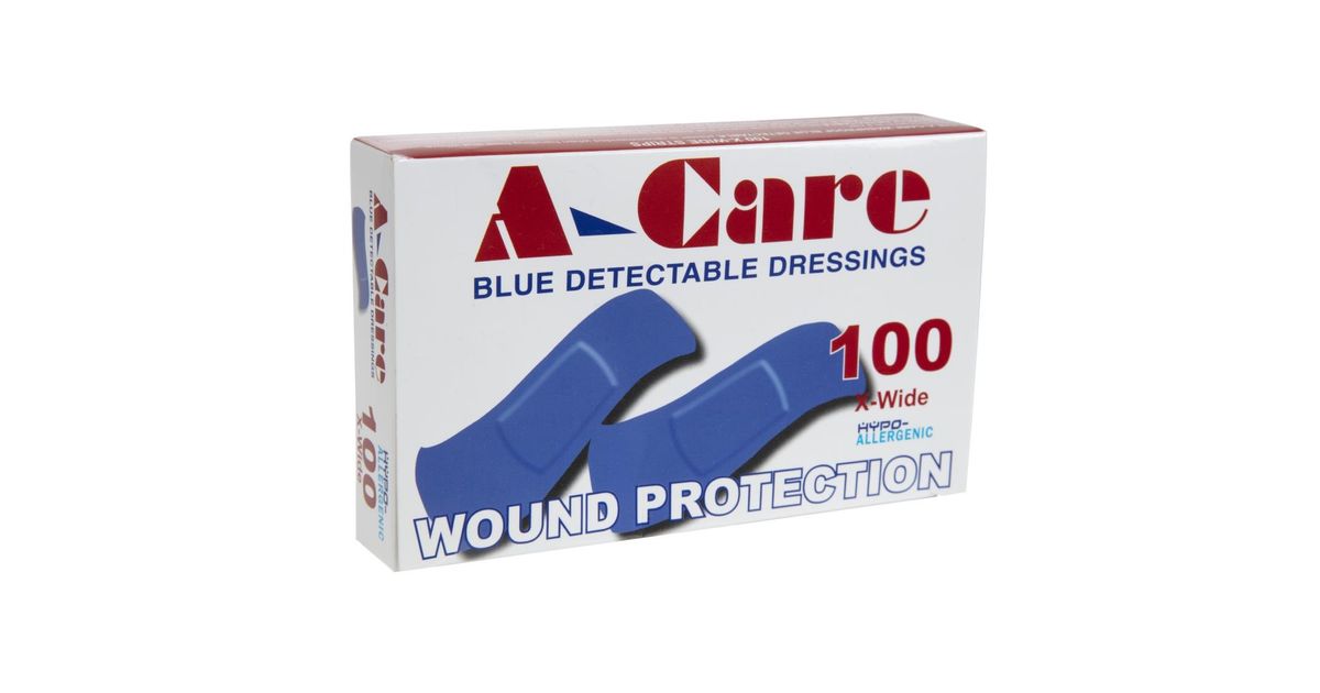 Non Branded CB442 A-care detectable blue plasters extra wide strip ...