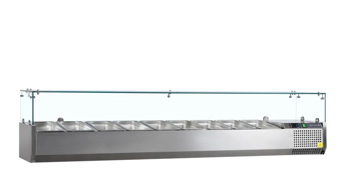 Tefcold VK38-200 9 x 1/3GN Refrigerated Countertop Food Prep Display ...