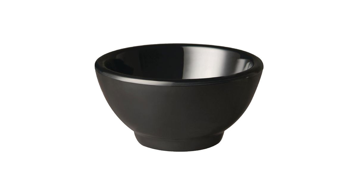 APS Pure GF141 Melamine Black Round Mini Bowl 20ml - Catering Appliance ...