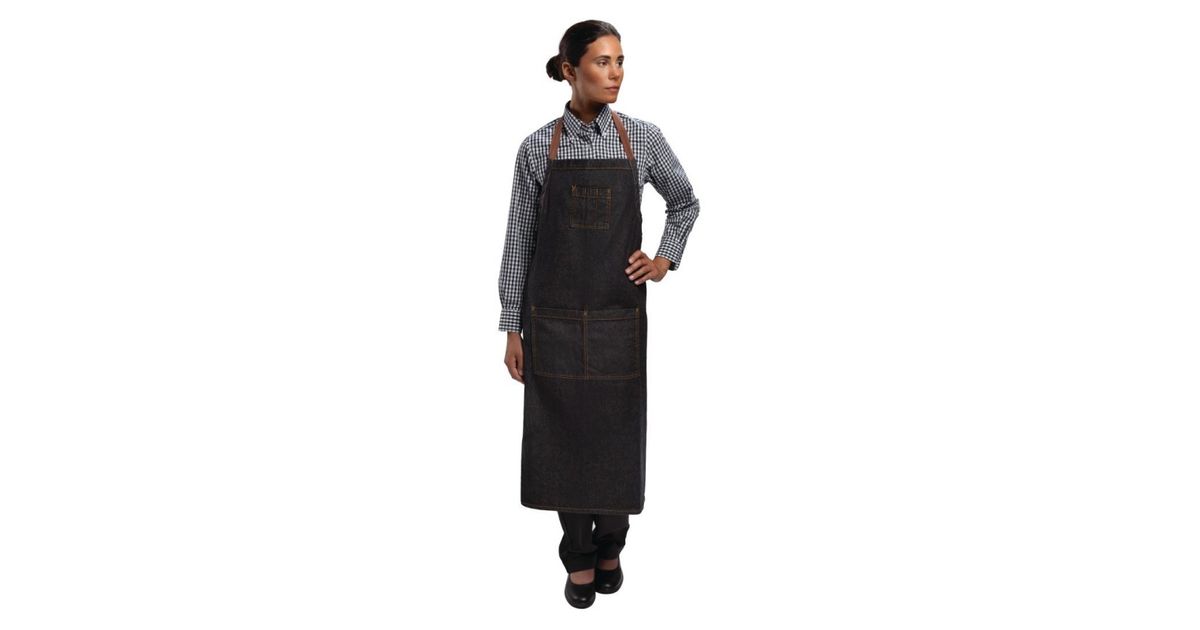 Chef Works Urban Memphis B340 Bib Apron Black - Catering Appliance ...