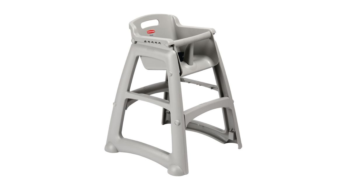 Rubbermaid M959 Plastic Stackable High Chair Platinum - Catering ...