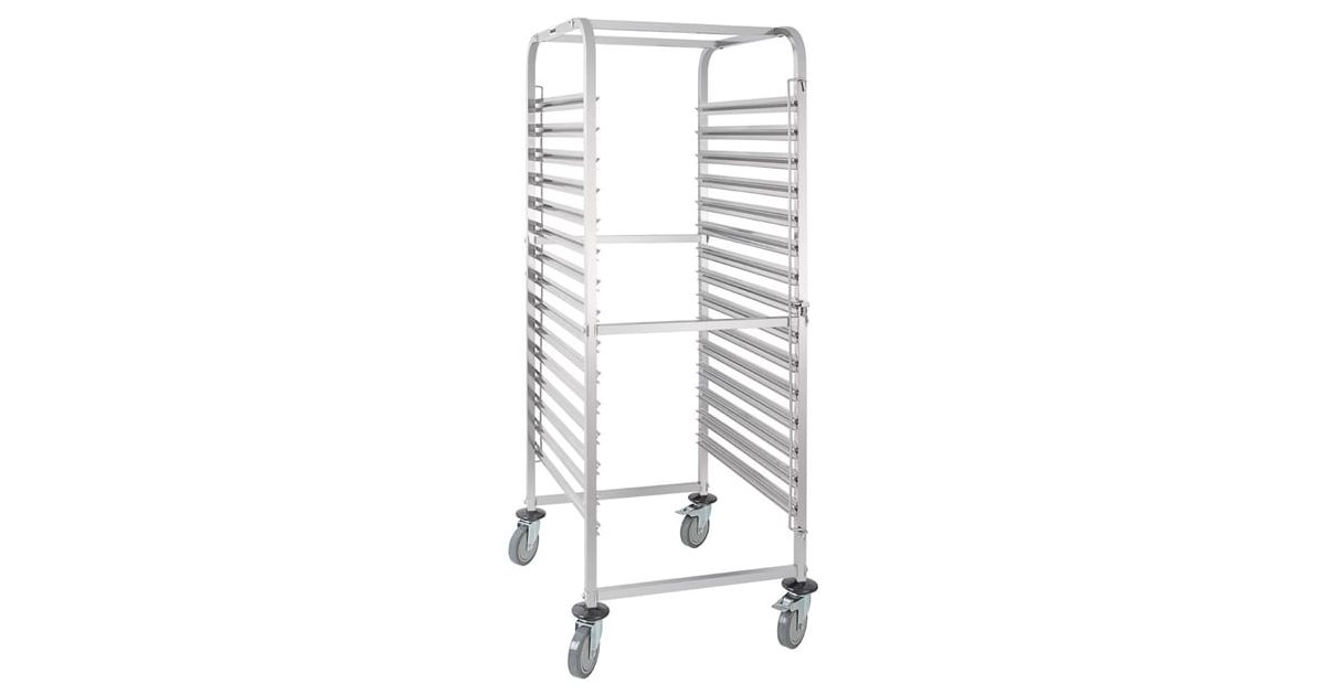 Vogue GG499 Stainless Steel 1/1GN Racking Trolley 15 Shelves - Catering ...