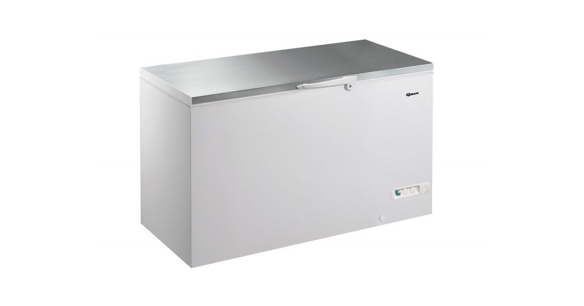 Gram CF 53 S 527 Ltr White Chest Freezer With Stainless Steel Lid ...