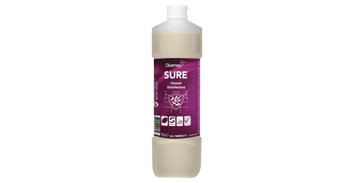 Diversey CX834 SURE Cleaner & Disinfectant Concentrate 1 Ltr - Catering ...