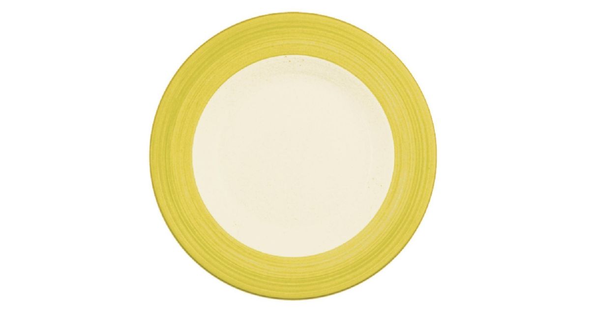 Steelite Rio V2967 Yellow Slimline Plates 230mm (Pack of 24) - Catering ...