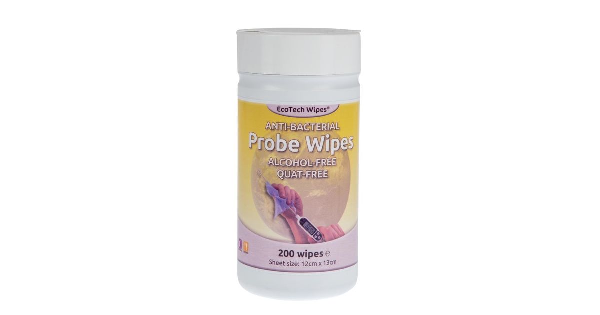 EcoTech DE853 Alcohol-Free Quat-Free Food Probe Wipes (Pack of 200 ...