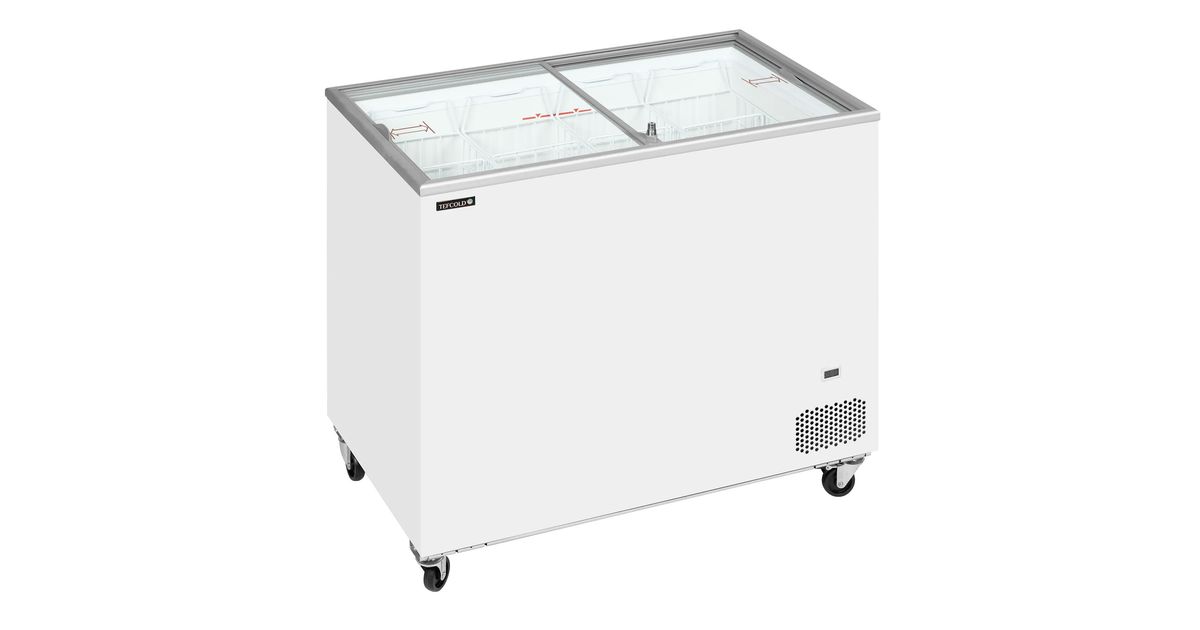 Tefcold IC301SC 296 Ltr White Display Chest Freezer With Glass Lid ...