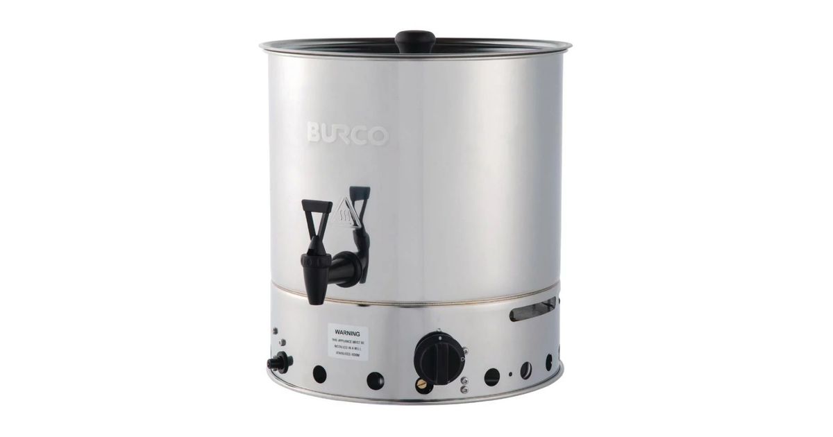 Burco MFGS20SS 20 Ltr Propane Gas Countertop Manual Fill Water Boiler ...