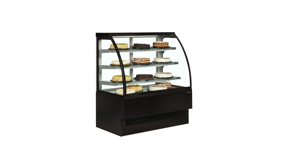 Tefcold EVO1802 1800mm Wide Curved Glass Patisserie Serve Over Counter ...