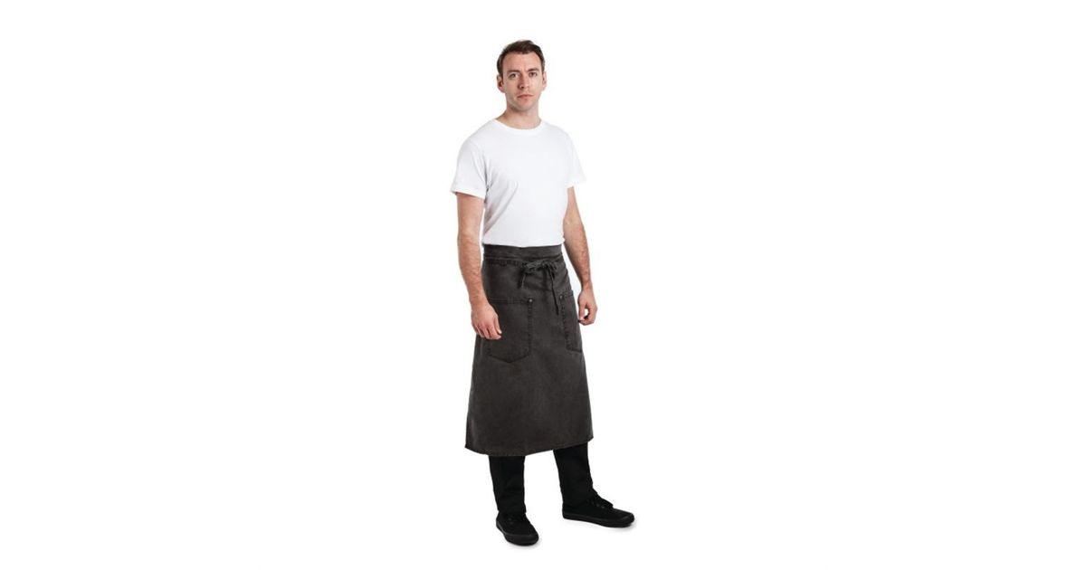 Chef Works Urban Dorset BB041 Waist Bistro Apron Long Grey - Catering ...