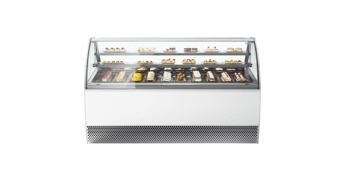 Tefcold MILLENNIUM >1700mm Wide Curved Glass Serve Over Display Counters