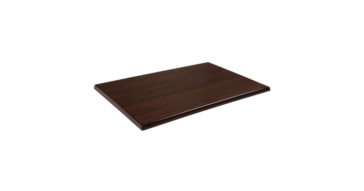 Bolero CW131 Pre-Drilled Rectangular Table Top Dark Brown 1200 x 800mm ...