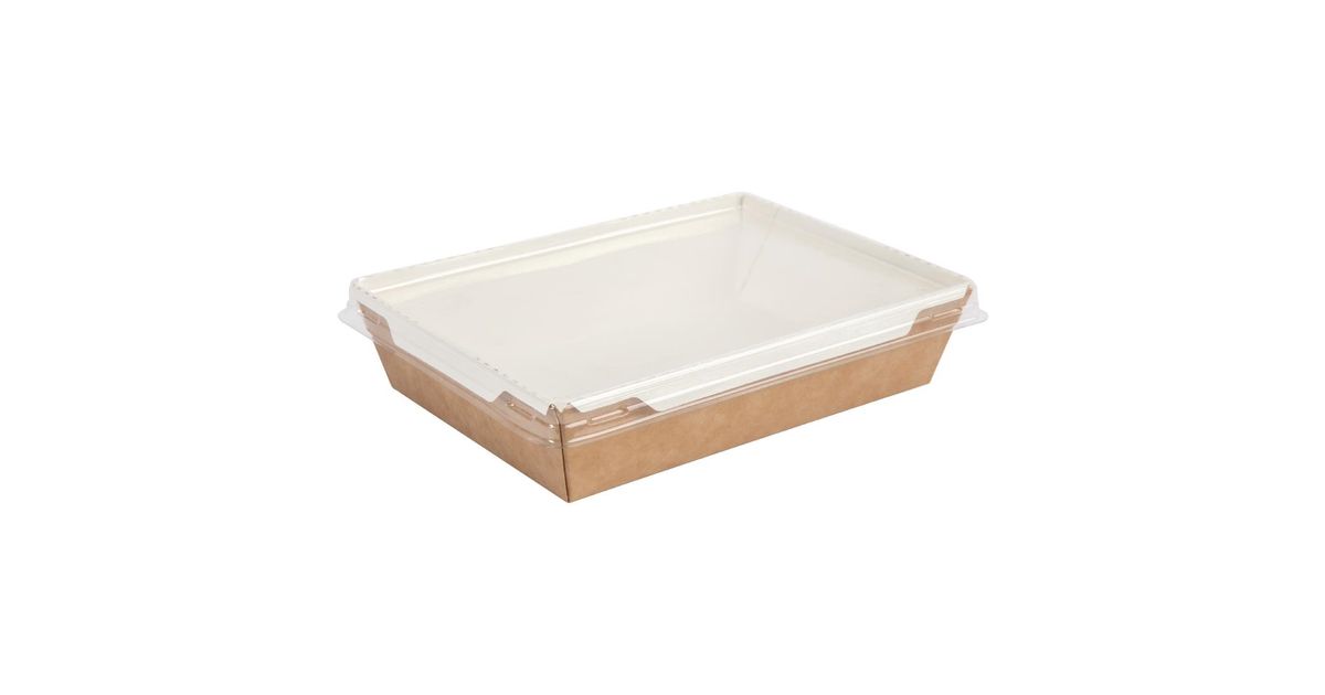 Colpac Fuzione FA376 Recyclable Paperboard Food Trays with Lid 1 Ltr ...