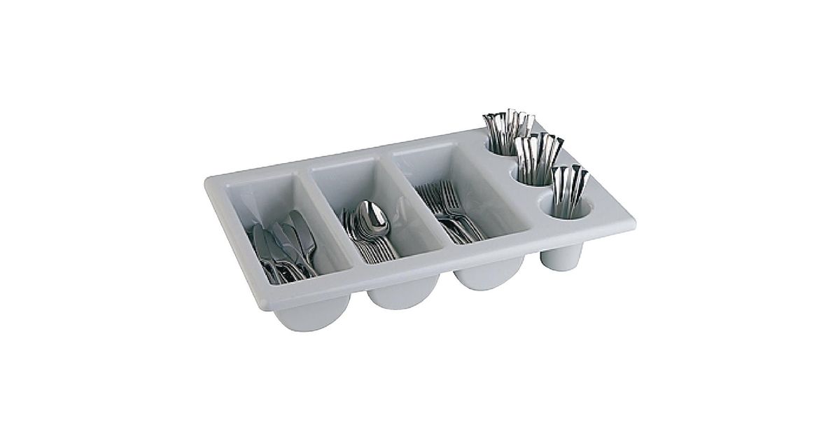 APS CB675 Plastic Grey Stackable Cutlery Tray - Catering Appliance ...