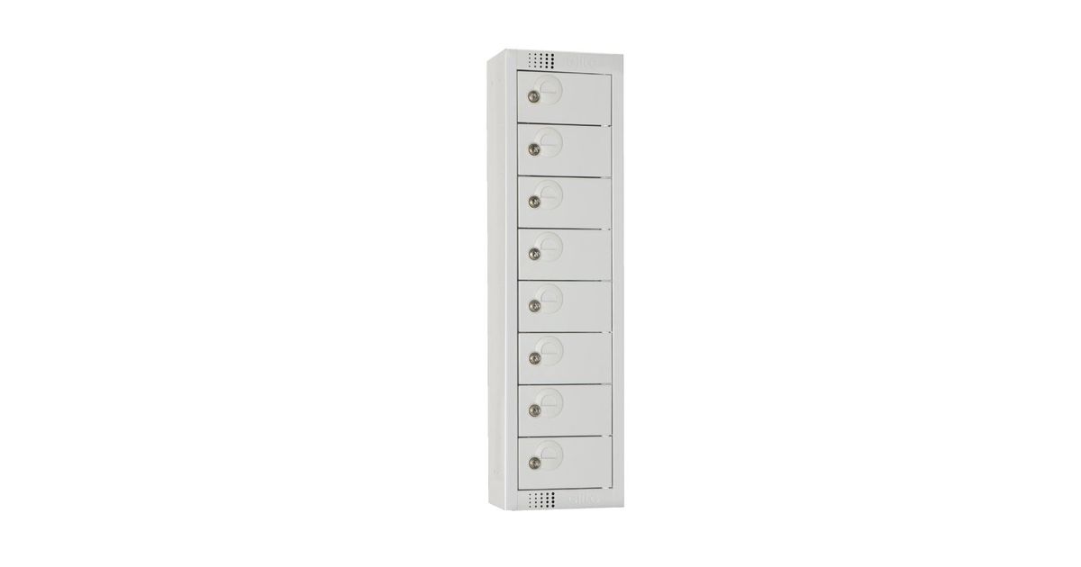 Elite Lockers CF754-CF Personal Effects Locker 8 Door Grey Camlock ...