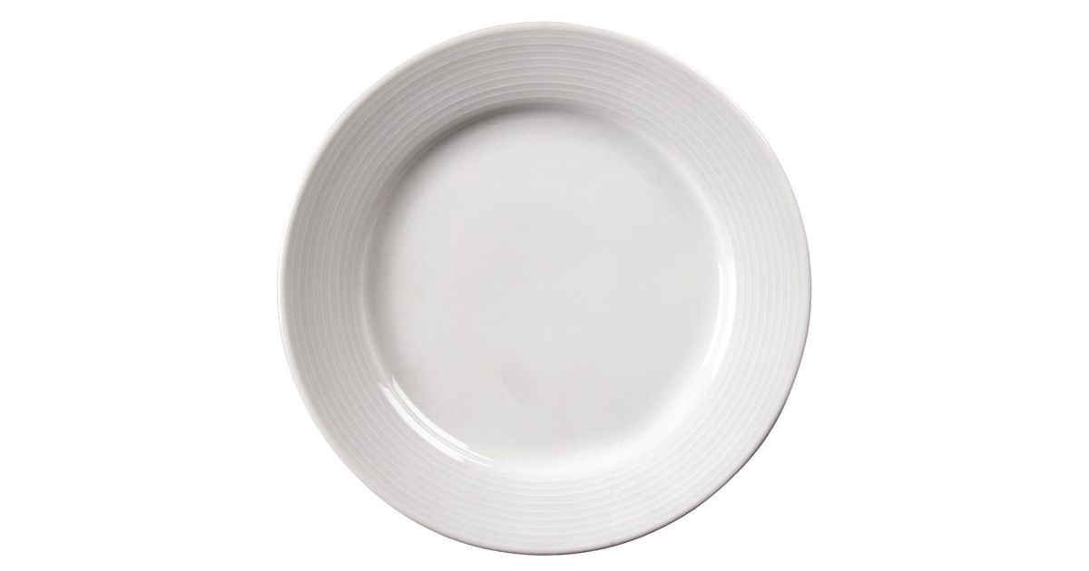 Olympia Linear U090 Wide Rimmed Plates 200mm (Pack of 12) - Catering ...