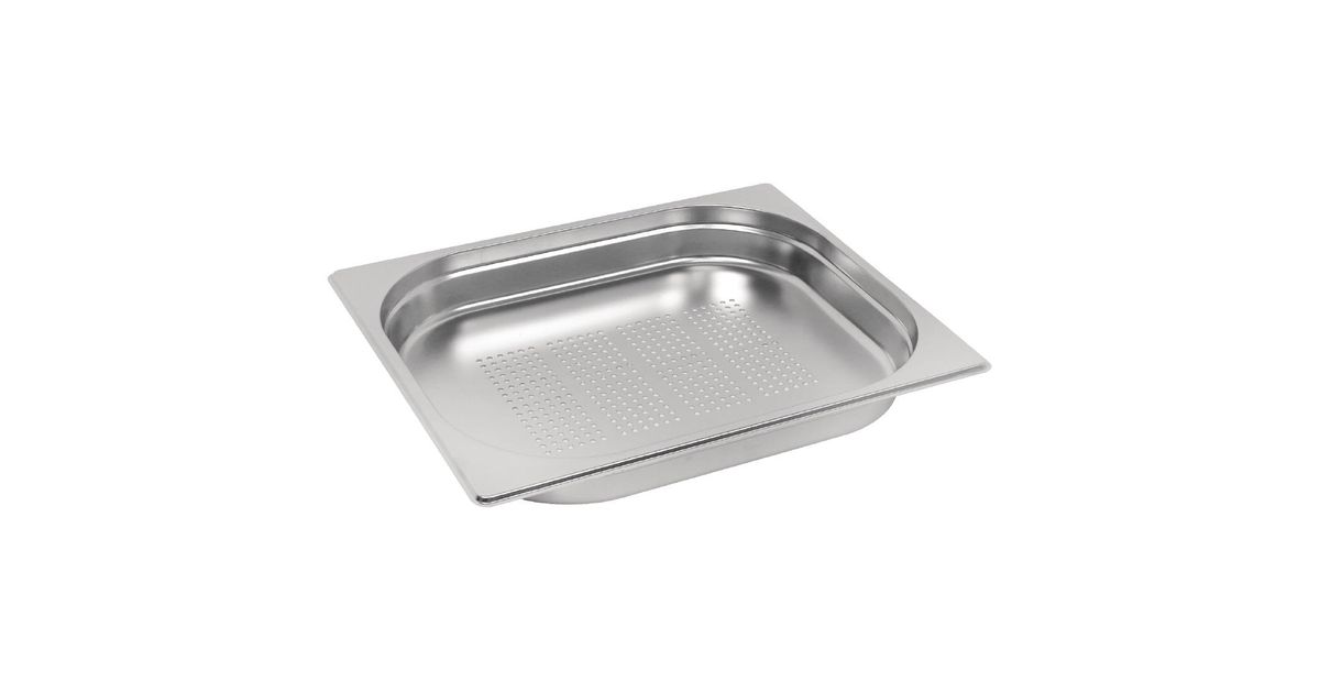 Vogue E698 Stainless Steel Perforated 1/2 Gastronorm Tray 40mm ...