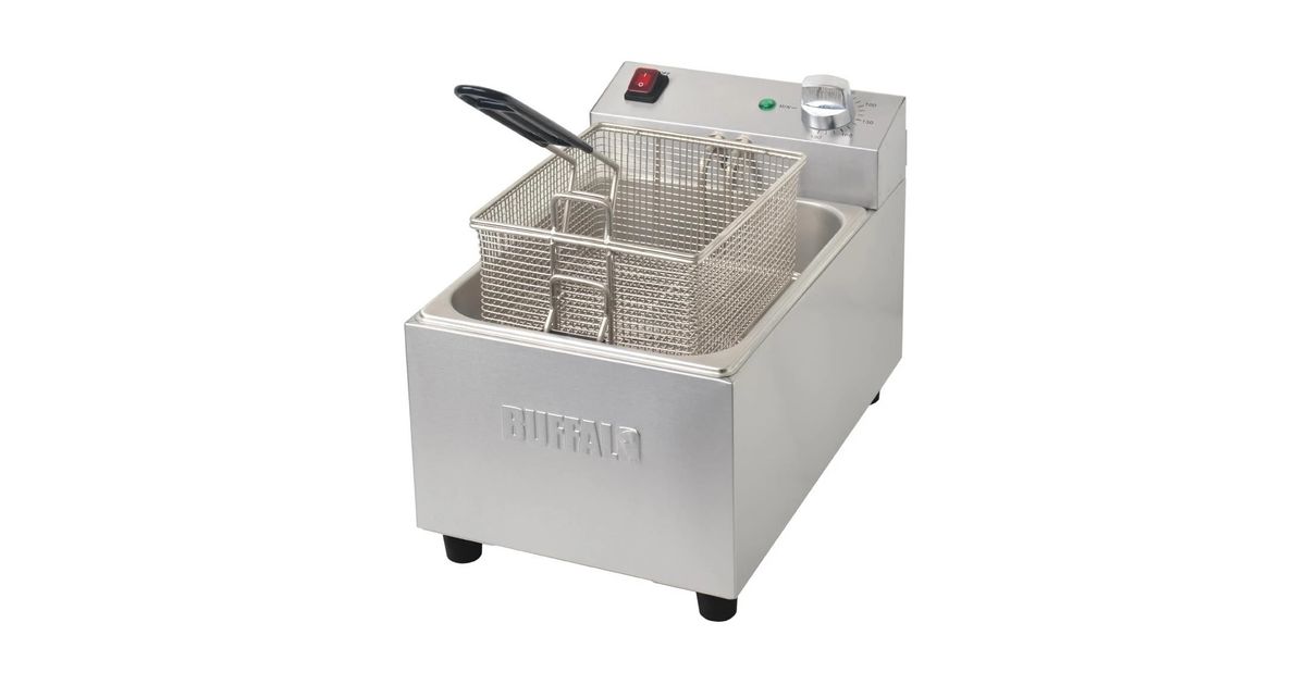 Buffalo FC256 5 Ltr Electric Countertop Single Tank Fryer (1 x Basket ...