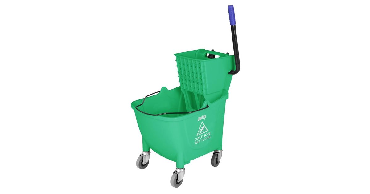 Jantex FW867 Mop Bucket with Foot Pedal Release Green 25 Ltr - Catering ...