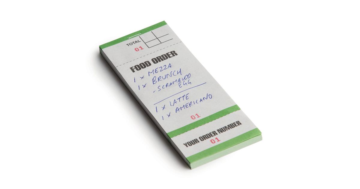 Olympia G522 Bar Food Pad with Order Tickets Single Leaf (Pack of 50 ...