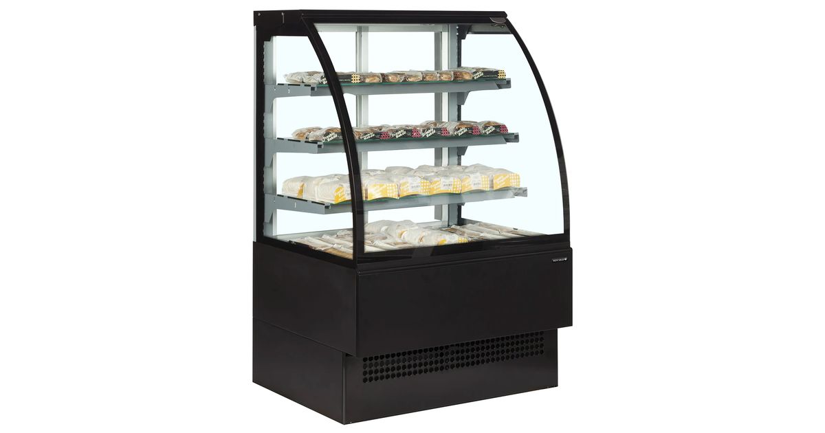 Tefcold EVO902 900mm Wide Curved Glass Patisserie Serve Over Counter ...
