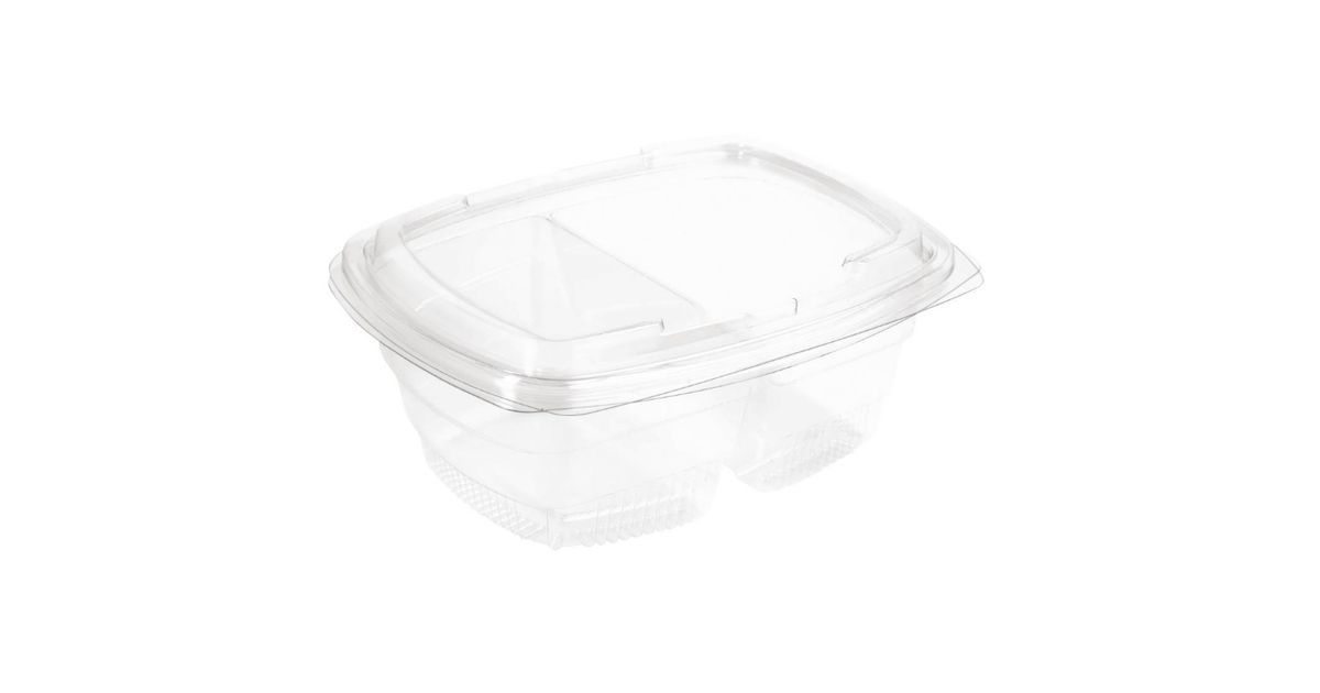 Faerch FB359 Fresco Two-Compartment Recyclable Deli Containers With Lid ...