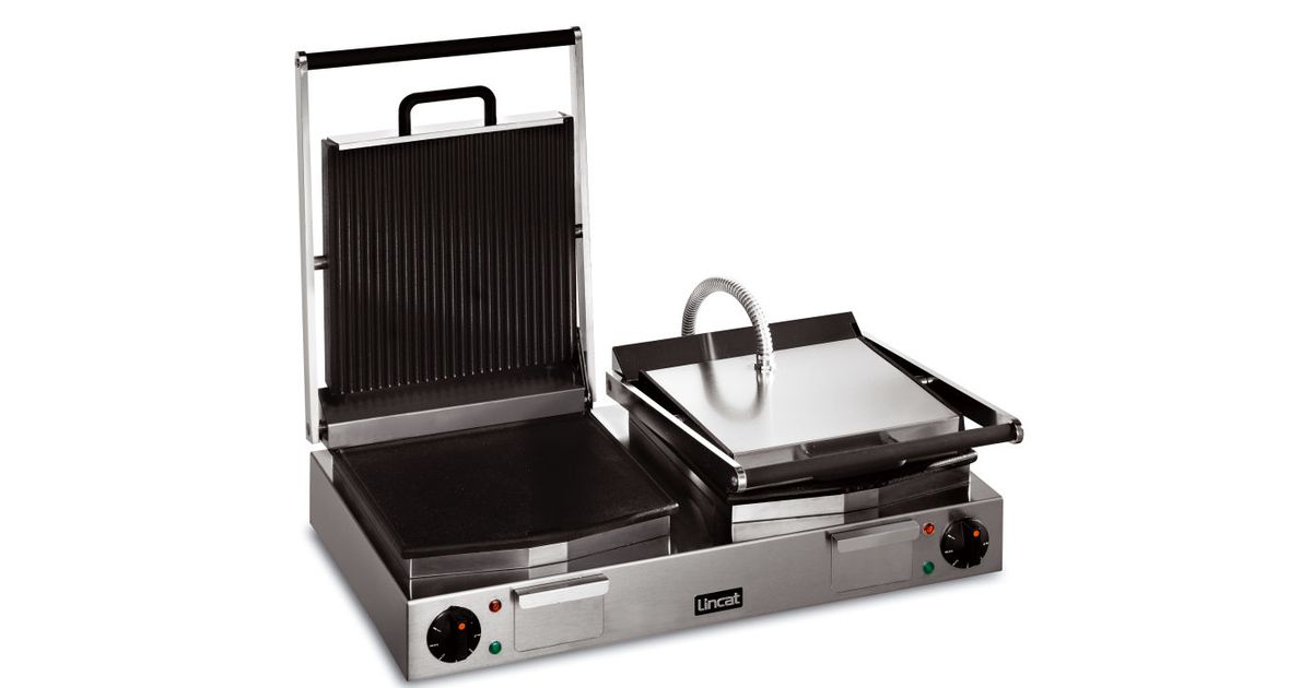 Lincat Lynx 400 LRG2 Electric Double Contact Panini Grill - Ribbed Top & Flat Bottom - Catering ...