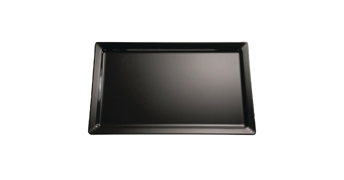 APS Pure GF123 Melamine Tray Black 1/2GN - Catering Appliance Superstore