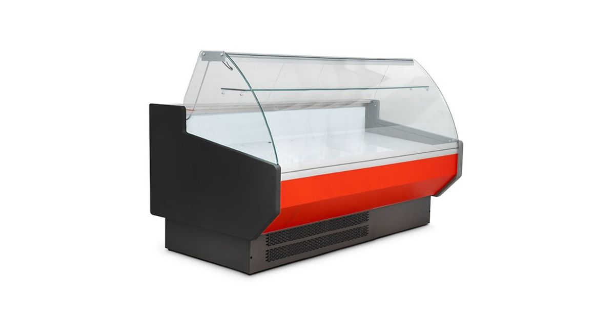 Blizzard SIGMA25C 2525mm Wide Curved Glass Fresh Meat Serve Over ...