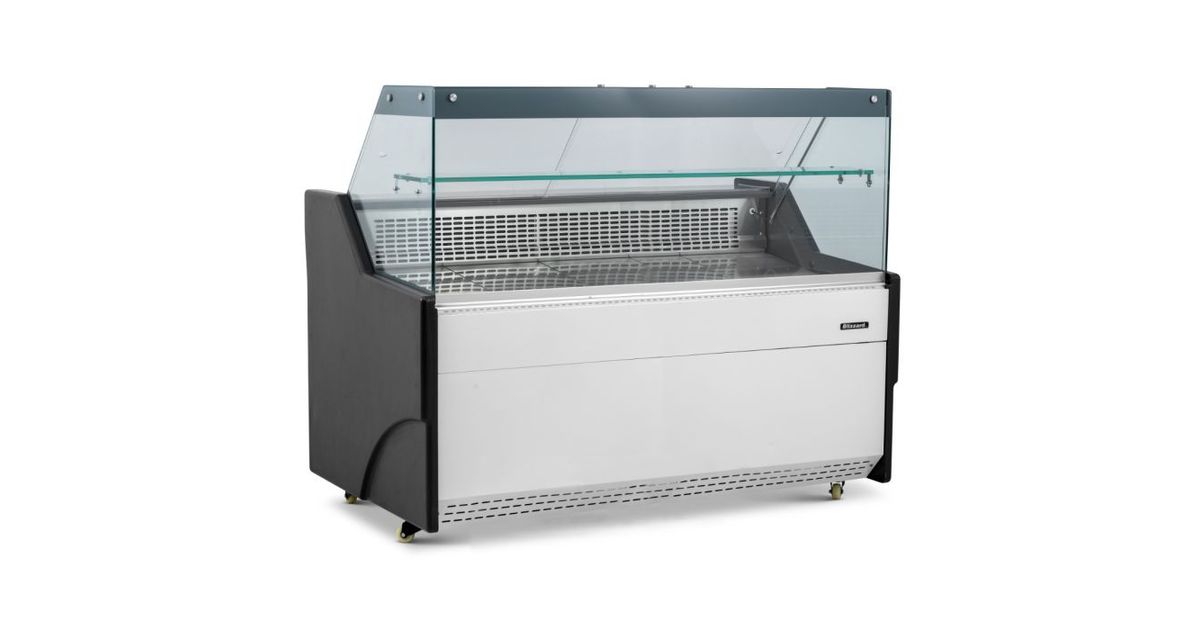 Blizzard BFG150WH 1590mm Wide Flat Glass Serve Over Counter Display ...