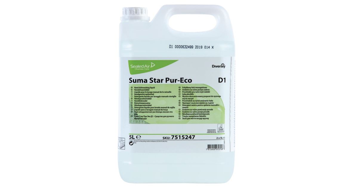 Diversey CX843 Suma Star D1 Pur-Eco Washing Up Liquid Concentrate 5Ltr ...