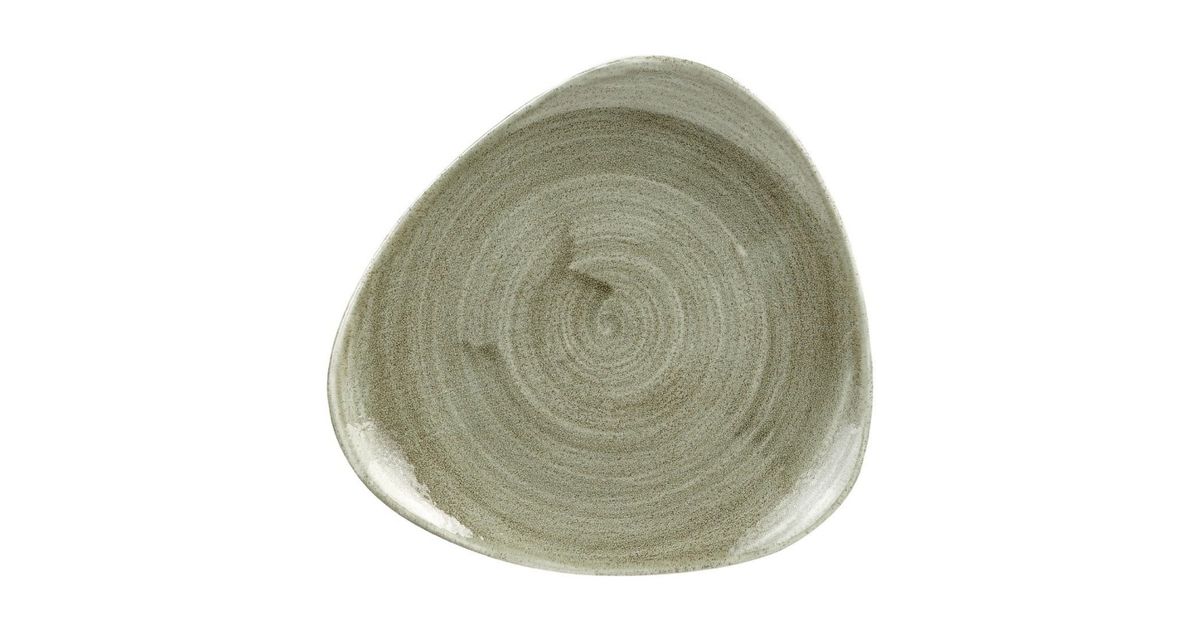 Churchill Patina HC814 Antique Round Triangle Plates Green 192mm (Pack ...