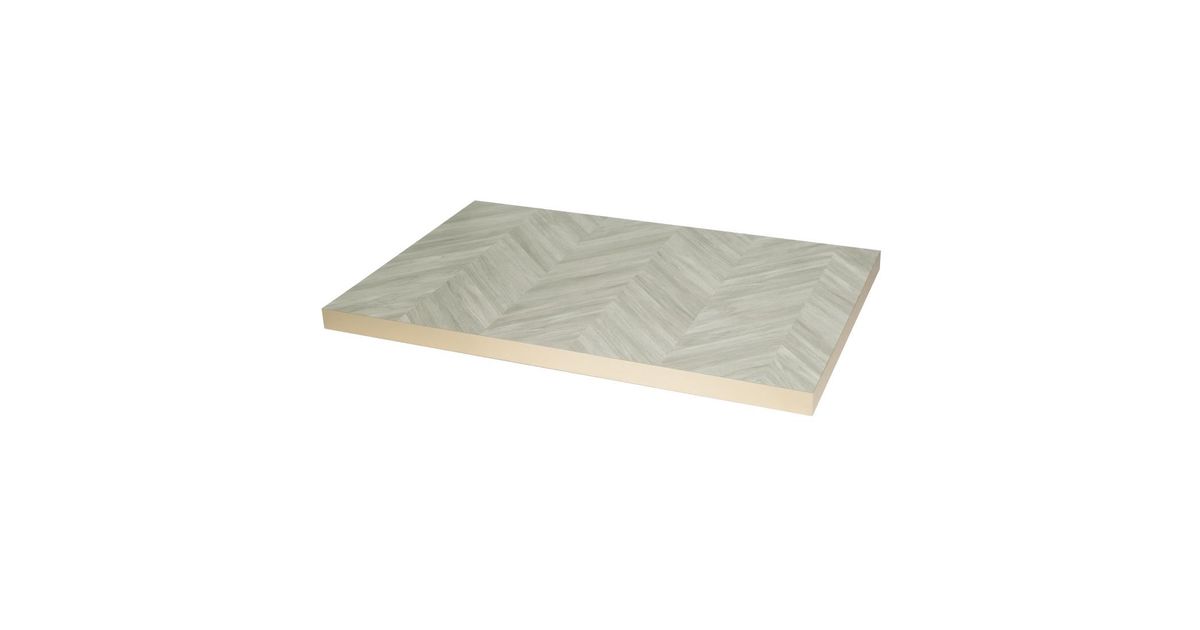 Bolero FU513 Pre-Drilled Rectangular Table Top Chevron Design 1100 x ...