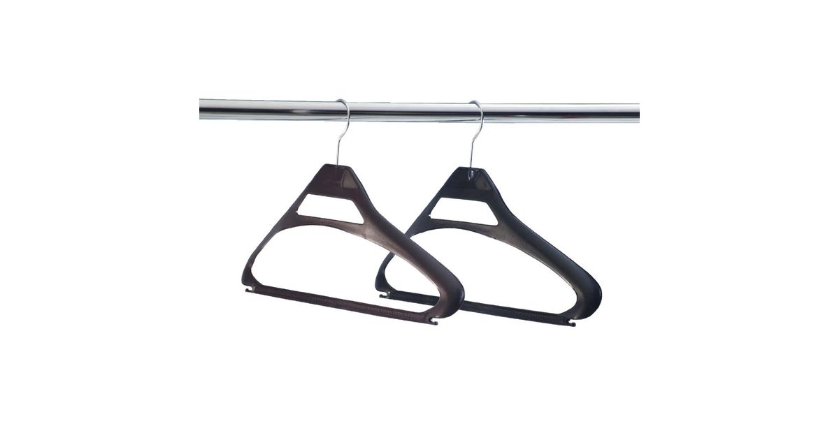 Commercial Hangers U599 Black Polypropylene Hangers (Pack of 100 ...