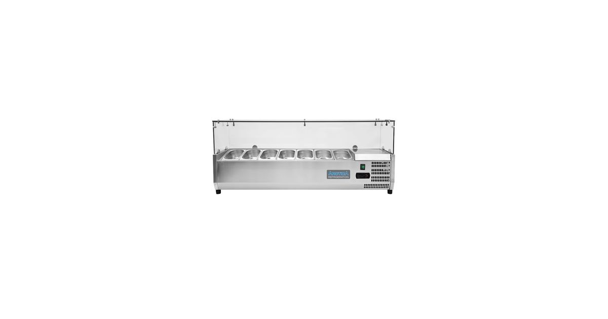 Arctica HEF966 7 x 1/4GN Refrigerated Countertop Food Prep Display ...