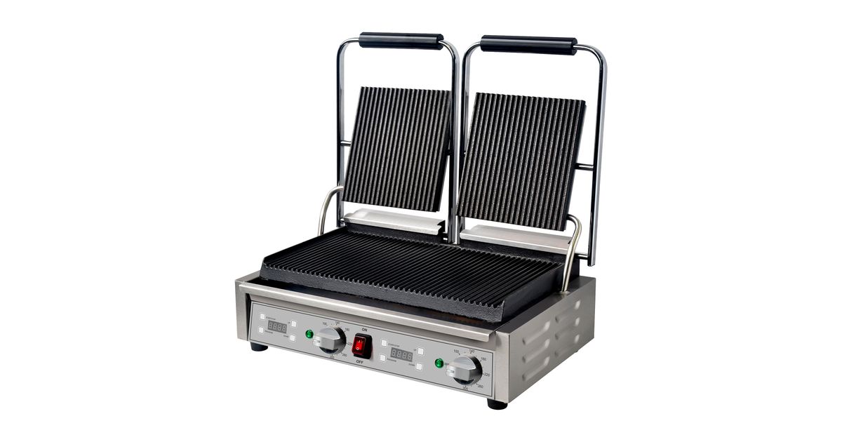 Mercury MEP-L-DATRR Electric Double Contact Panini Grill with Digital ...