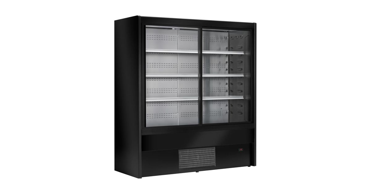 Zoin Cervinho UA054-100 1000mm Wide Black Multideck Display Fridge With ...