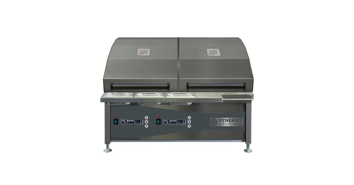 Synergy Grill CGO900 Gas 905mm Wide Chargrill with Twin Lids - Catering ...