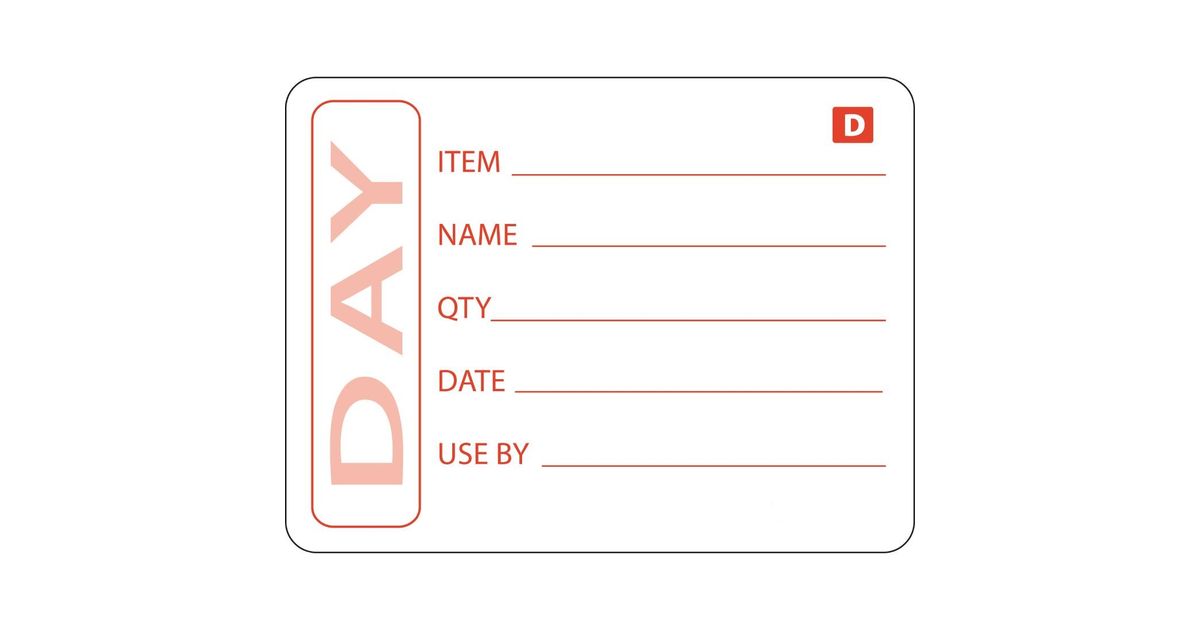 Vogue GH350 Dissolvable Prepared Food Labels (Pack of 250) - Catering ...