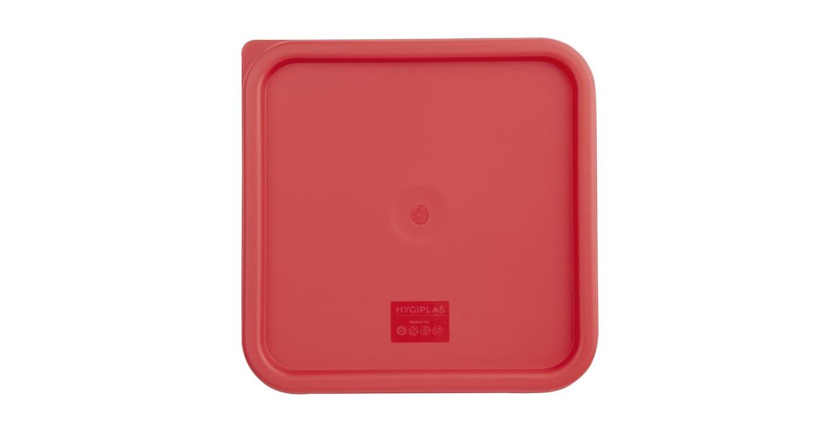 Hygiplas CF042 Square Measuring Container Lid Red Large - Catering ...