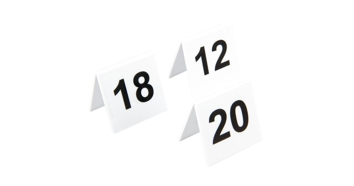 Beaumont L982 Plastic Table Numbers 11-20 (Pack of 10) | Catering ...