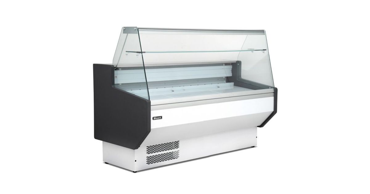 Blizzard ZETA250 2525mm Wide Flat Glass Serve Over Counter Display ...