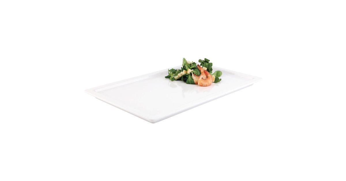 APS Apart GD101 Melamine Rectangular Buffet Tray White 1/2GN - Catering ...