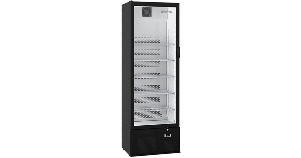 Infrico ZX10 280 Ltr Upright Single Glass Door Black Back Bar Bottle ...