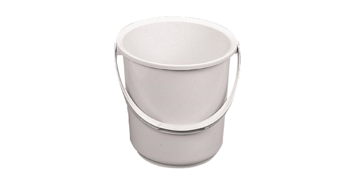 Jantex L573 Plastic Bucket White 8Ltr - Catering Appliance Superstore