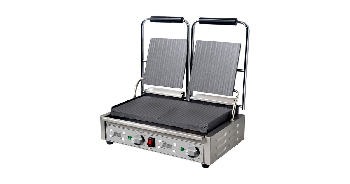 Mercury MEP-L-DATFF Electric Double Contact Panini Grill with Digital ...
