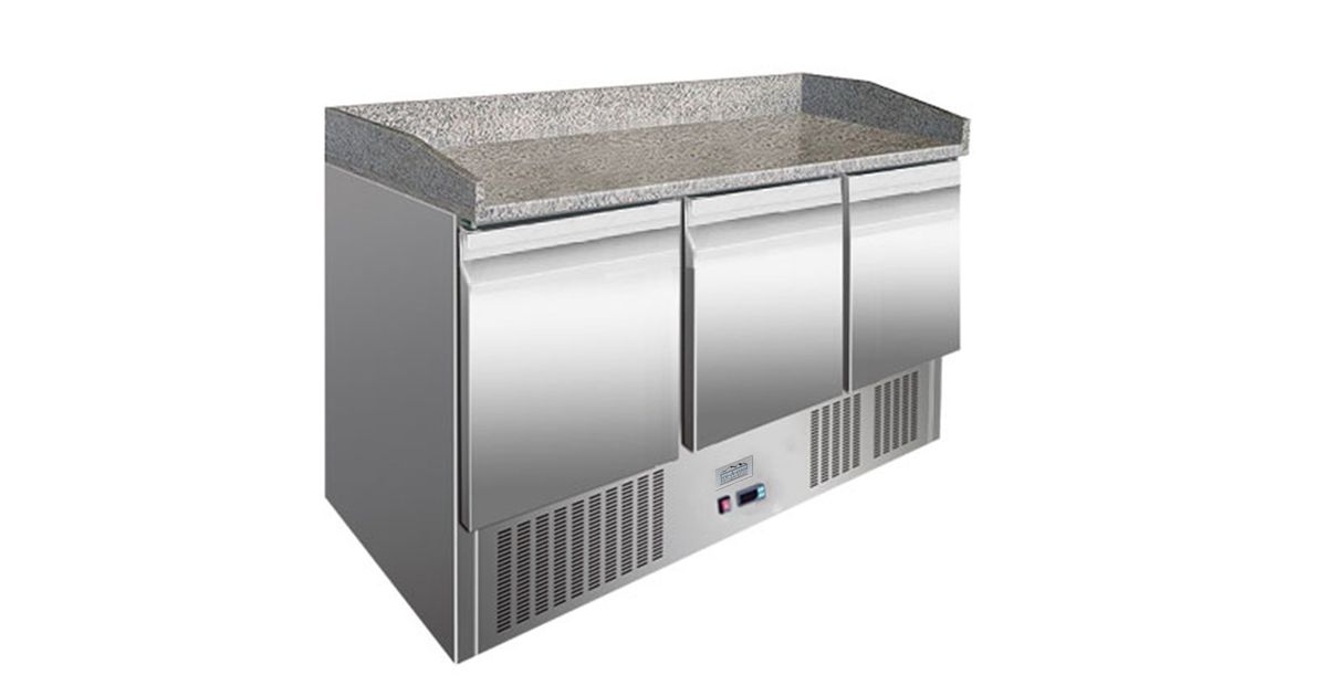 Ice-A-Cool ICE3852GR 380 Ltr 3 Door Stainless Steel Refrigerated Prep ...