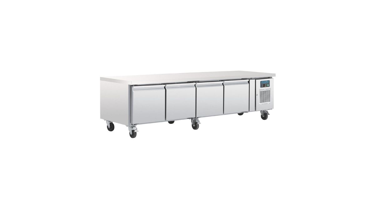 Polar U-Series DA464 262 Ltr 4 Door Stainless Steel Refrigerated Chef ...