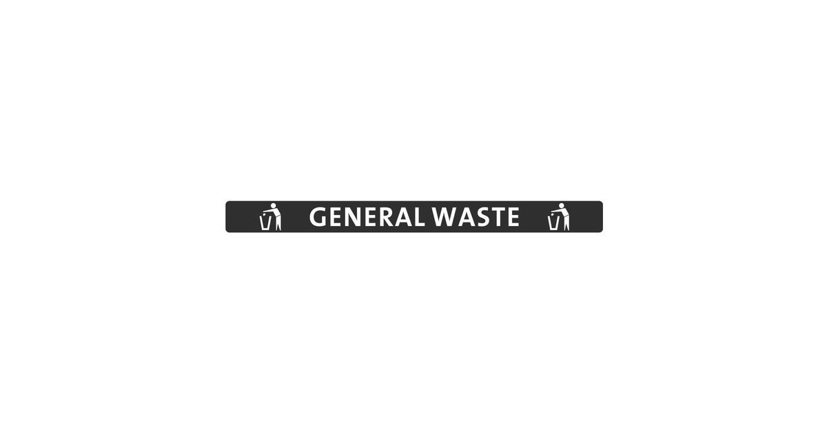 Jantex Slim Bin FX193 General Waste Label - Catering Appliance Superstore